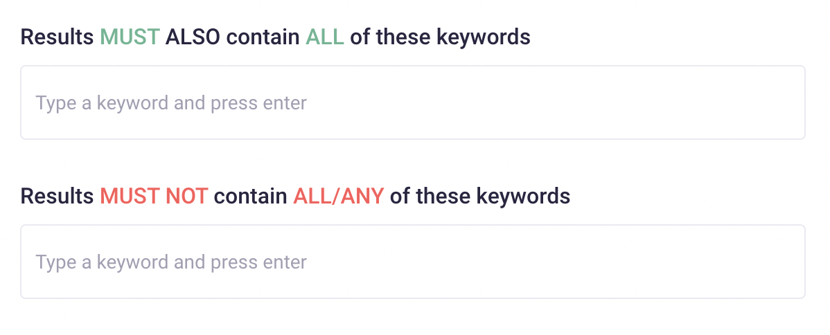 Why there are no mentions with my keywords?